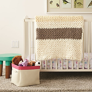 Bernat Baby Blanket Yarn, 3.5oz, Super Bulky 6 Gauge - White - Single Ball Machine Wash & Dry