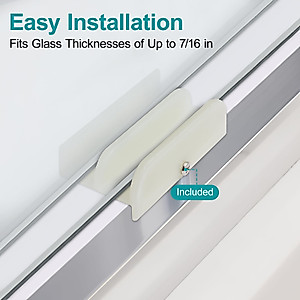 VYH M6219 Sliding Shower Door Bottom Guide for Sliding Shower Door (Top Hung) Shower Door Guide, 1/2 in Channels for Glass Shower Door Plastic Guide（2 Pack