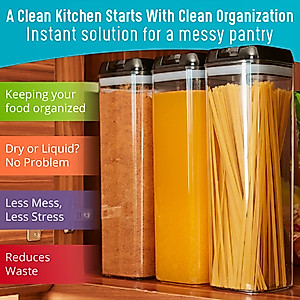 RedWoodBest Airtight Food Storage Containers Durable Food Containers to Keep Food Fresh – Tidy Your Kitchen Using Our Pantry Storage – Airtight Containers for Organizing - 3pc set