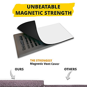 Strongest Magnetic Vent Covers (3-Pack), Flexible Floor Vent Cover, Cut to Size Air Vent Covers, Heat/AC Vent Covers for Home Ceiling Registers, 5.5" x 12" Vent Covers Magnet, Wall/Ceiling Vent Cover
