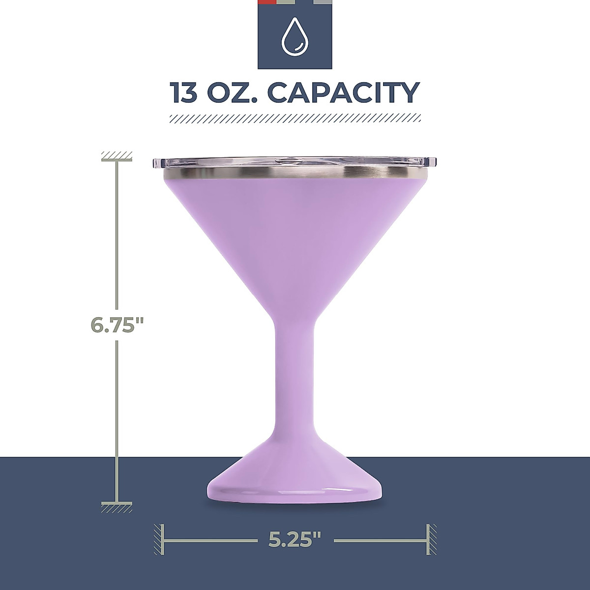 ORCA Tini 13oz Stainless Steel Martini Glass | Temperature Insulated Tumbler for Every Outdoor, Picnic, Poolside, Beach & Patio Party — Mint