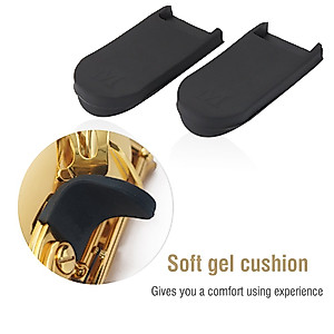 2pcs Saxophone Thumb Rest, Rubber Sax Gel Cushion Pad, Instruments Accessories
