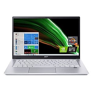 Acer Swift X SFX14-41G-R1S6 Creator Laptop | 14" Full HD 100% sRGB | AMD Ryzen 7 5800U | NVIDIA RTX 3050Ti GPU | 16GB LPDDR4X | 512GB SSD | Wi-Fi 6 | Backlit KB | Amazon Alexa | Windows 10 Home