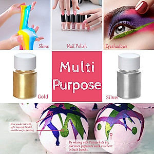 SEISSO 32 Colors Mica Powder, Mica Pigments Shimmery Powder in Jars, Epoxy Resin for Bath Bomb, Lip Gloss, Soap Making Supplies Powder Pigments for Slime, Acrylic Paints Set(5g/0.18oz Each Color)