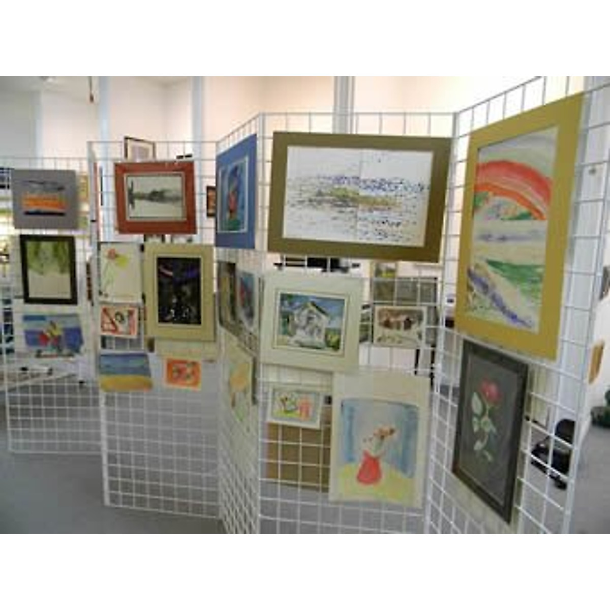 Only Garment Racks #1899W Grid Panels - Perfect Metal Grid for Any Retail Display, 2' Width x 4' Height, 3 Grids Per Carton (White) (Pack of 3)