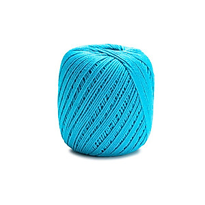 Círculo Duna Yarn - 186 yds, 3.52 oz – DK Yarn - 100% Mercerized Brazilian Virgin Cotton, Perfect for Knitting and Crocheting (Pack of 1 Ball) - Blue Color 2194