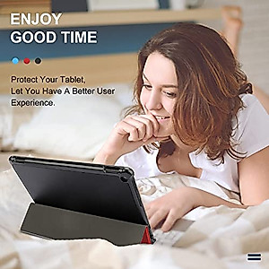 All New Fire HD 8 Tablet Case, Tablet Case Fits Kindle Fire HD 8 & 8 Plus Tablet (8”12th/10th Generation, 2022/2020 Release), Ultra Light Slim Fit Cover, Not Suit Kindle for 2017/2018 Release-Red