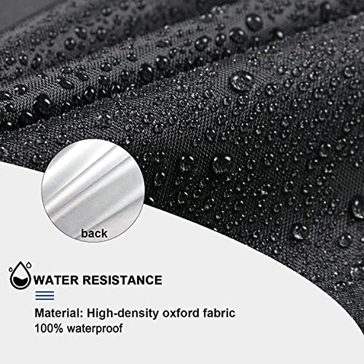 Kingling Patio Furniture Covers, 90 Inch Round Outdoor Patio Table Cover, Outdoor Furniture Cover Waterproof for Round Furniture Outdoor Bar Height Table and Chairs Set - 90''D x43''H