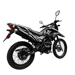 HHH New XHawk ENDURO 250cc Dirt Bike Motorcycle RPS Dual Sports Bike Dirtbike Enduro Bike Adult Motorcycle Bike 250cc 5 Speed Manual Clutch STREET Scooter - Color Black