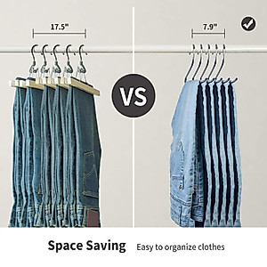 Corodo Pants Hangers, 20 Pack Non Slip Metal Pants Hangers Space Saving, Rubber Coating Short Neck Hangers