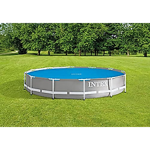 INTEX 28012E Solar Pool Cover: For 12ft Round Easy Set and Metal Frame Pools – Insulates Pool Water – Reduces Water Evaporation – Keeps Debris Out – Reduces Chemical Consumption