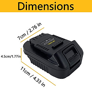 Echoyee MT20DL Battery Adapter, Compatible with Makita 18v Lithium Battery, Convert to Dewalt 18v-20v Lithium Batteries, Work Compatible with Dewalt 18v-20v Cordless Power Tools