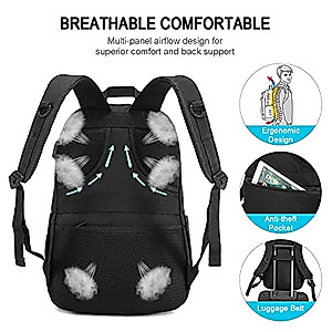 LOVEVOOK Laptop Backpack for Women Men, Classical 17" Laptop Bag for Work Travel, Fashion Daypack