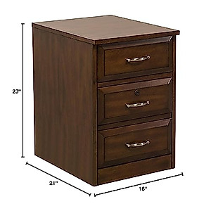 Liberty Furniture Industries Hampton Bay Mobile File Cabinet, W16 x D21 x H23, Cherry