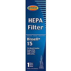 EnviroCare Replacement HEPA Vacuum Cleaner Filter Designed to Fit Bissell Style 15 Healthy Home and Heavy Duty Series vacuums