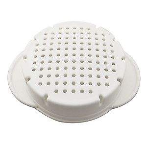 PZRT Can Strainer Press White Plastic Canning Colander for Regular-Size and Wide-Necked Tunas, Vegetables or Other Canned Food
