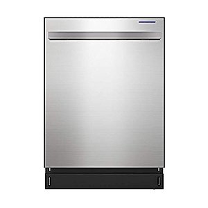 Sharp SDW6757ES Slide-In Dishwasher, Stainless Steel Finish, 24" Wide, Soil Sensors, Premium White LED Interior Lighting, Smooth Glide Rails, Heated Dry Option, Responsive Wash Cycles, Power Wash Zone