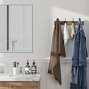 VERTORGAN Coat Hooks for Wall,Coat Rack Wall Mounted, Hat Rack and Hat Hooks with 4 Hooks for Entryway, Bathroom, Bedroom(Brown)