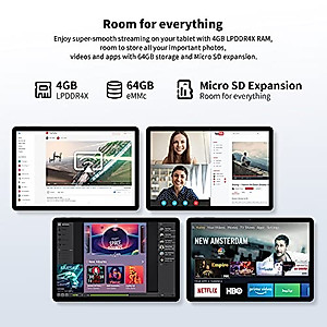 TECLAST Android 12 Tablet 10 inch, Tablets P30S 4GB RAM+64GB ROM(TF 1TB), 8-Core Processor 2.0GHz, 2.4G&5G WiFi Tablet, Face Recognition, Dual Cameras, BT5.0, GPS, Google GMS Certified