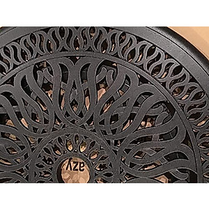 Cast Aluminum 24" Round Lazy Susan Turntable Rotating Tray Antique Bronze.