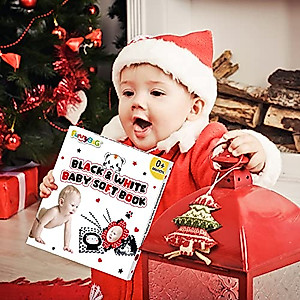 FUNNYB&G Black and White Baby Toys - High Contrast Baby Soft Book Baby Brain Development Crib Toys Carseat Toys Infant Tummy Time Mirror Toys for 0 3 6 9 12 Month Baby Birthday Gift Newborn Gift