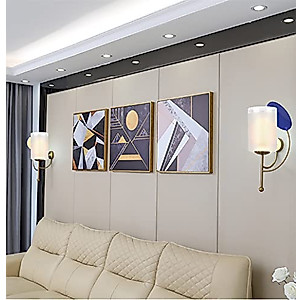 GoldSwift 3 Pack White Linen Glass Lamp Shade Replacement Globe & Covers for Light Fixtures, 6" Tall, 4" Diameter, 1-5/8 inch Fitter, Cylinder Glass Shade for Chandelier Pendant Wall Sconces