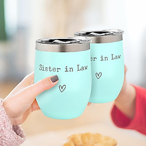 Sister in Law Gifts - Sister in Law Gifts for Birthday,Gifts for Sister in Law, Wedding Gifts for Sister in Law, Sister in Law Gifts from Sister in Law 12 oz Cup Mint