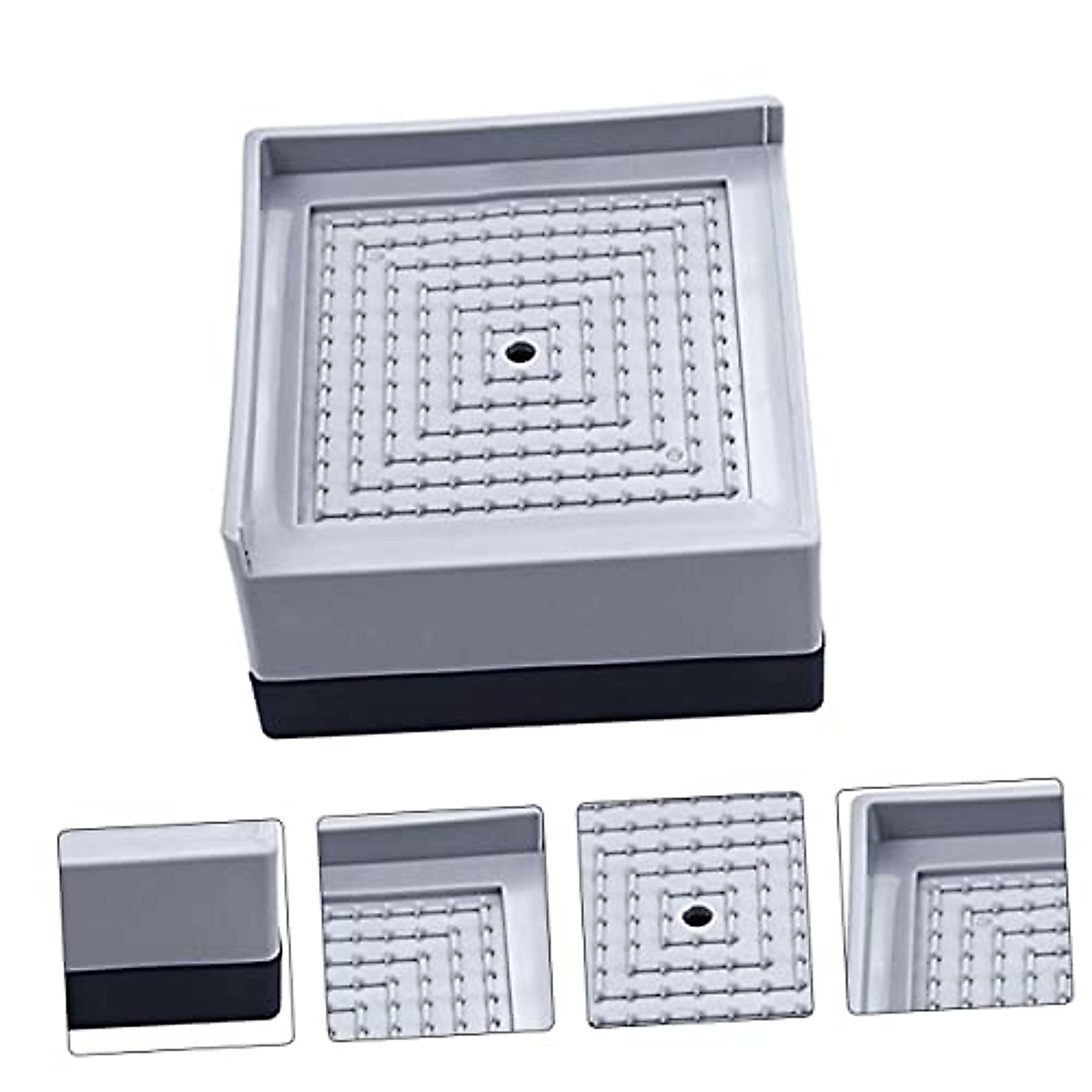 Uonlytech 1pc Furniture Booster Adjustable Desk Legs Floor Sofa Universal Bed Frame Stackable Riser Heighten Furniture Felt Furniture Pads Furniture Accessory Bed Padding Block Bed Foot Pad