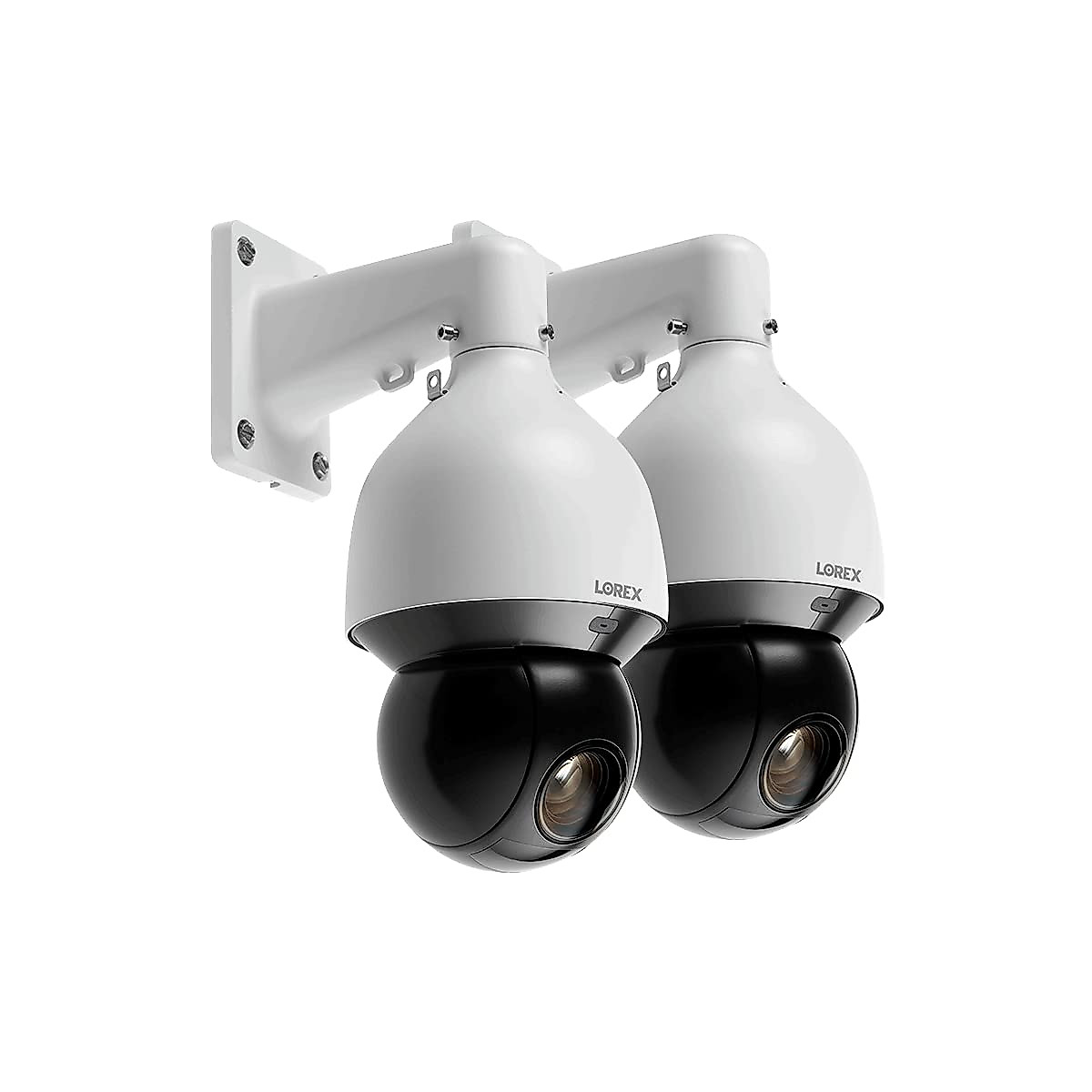 Lorex 4K Ultra HD IP Pan-Tilt-Zoom Add-On Indoor/Outdoor Security Camera with 25x Optical Zoom and Color Night Vision 2-Pack