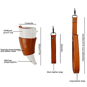 Goat Horns Coffee Mug, Creative Horn Coffee Cup 230ml Stainless Steel Vacuum Cup Mug For Tea Coffee, Leak-proof Travel Bottles Coffee Cups With Rope (white)