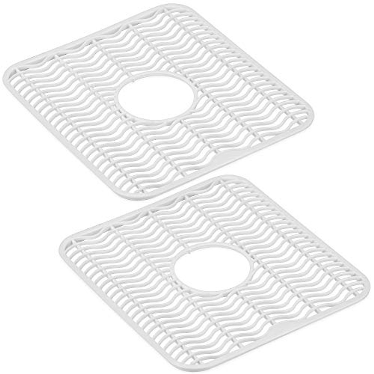 DecorRack 2 Sink Protectors, 12 x 11 inches Each, Kitchen Sink Dish Rack, Protect Sink from Stains, Damage, Scratches, Dishwasher Safe Sink Grid for Kitchen (2 Pack)