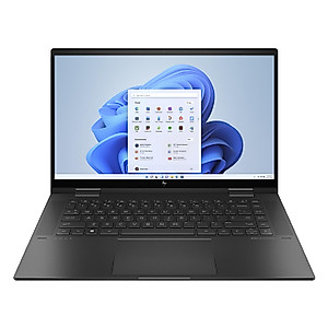 HP Envy X360 2-in-1 Laptop, 15.6" IPS Touchscreen, AMD Ryzen 7 5700U Processor, Backlit Keyboard, Fingerprint Reader, Wi-Fi 6, Audio by Bang & Olufsen, Windows 11 (16GB RAM | 1TB PCIe SSD)