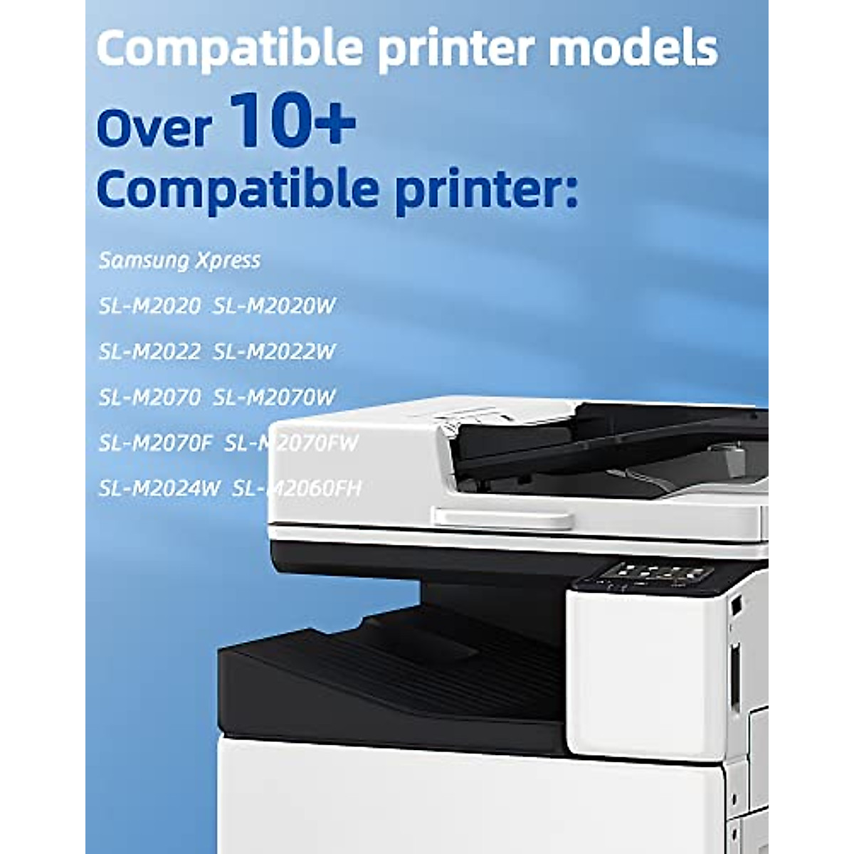 Compatible Toner Cartridge with CHIP for Samsung MLT-D111S MLT-D111L Yield Up 2K to Use with Samsung Xpress SL-M2020W M2020W SL-M2070FW M2070FW SL-M2070W M2070W Laser Printer (Black 2Packs)