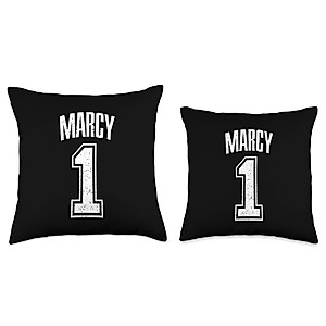 Marcy Support Accessories & Fan Gifts Men Women Marcy Supporter Number 1 Biggest Fan Throw Pillow, 16x16, Multicolor
