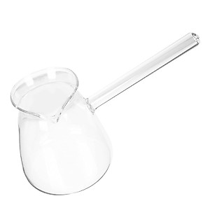 Angoily Turkish Coffee Pot Glass Milk Warmer Pot Mini Saucepan Soup Pot Butter Warmer Chocolate Melting Pot Small Cookware For Heating Smaller Liquid Portions 450ml