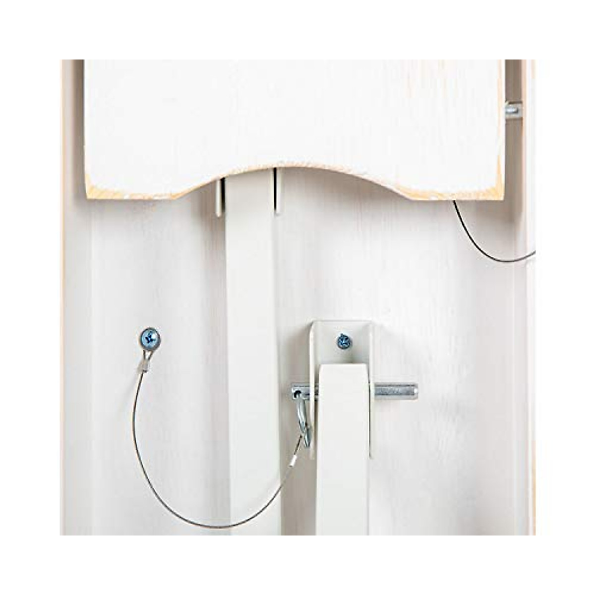 Flash Furniture HERCULES Series 9' x 40" Antique Rustic White Folding Farm Table and Two Bench Set