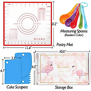 Shacoryze Kids Cooking and Baking Set 40 Pcs with Gift Box, Real Kitchen Utensils Kit for Children Toddlers Teens, Gift for Girls&Boys, Nonstick Rolling Pin Silicone Pastry Mat Cupcake Molds