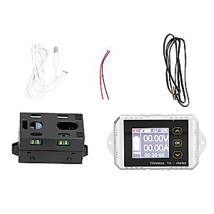 Battery Capacity Tester, VAT‑1300 Coulomb Time Meter DC Voltage Current Meter Amp Meter Gauges DC Multimeter for Voltage Current