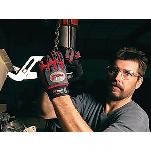 MCR Safety Glasses BK110 Clear Polycarbonate Lens with UV Protection and Scratch Resistant Coating, Soft Non-Slip Temple and Nose Piece, 1 Pair