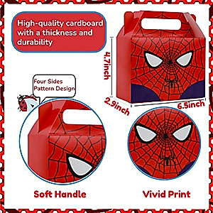 Vissestis Spider Birthday Party Favors Supplies for Kids, 16 Pcs Gift Bags Goodie Candy Bags for Classroom Rewards Carnival Christmas Prizes Decor Gifts for Boys Girls