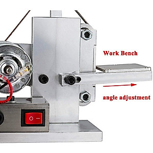 DOMINTY 110V Belt Sander Polishing Grinding Machine DIY Mini Belt Sander Knife Apex Edge Sharpener with 10PCS Abrasive Belts