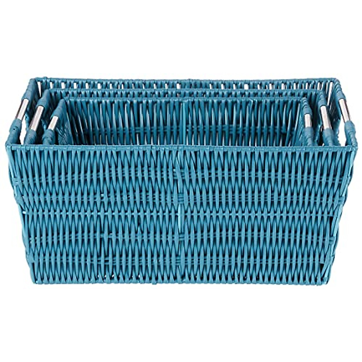 Whitmor Rattique Storage Baskets - Berry Blue - (3 Piece Set)