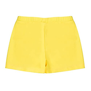 Kaerm Kids Girls Summer Dance Cycling Hot Pants Shorts Gymnastics Dancewear Workout Sportwear Yellow 8 Years