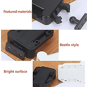 push the latch.door catch,Drawer Cabinet Catch Rebound Cabinet Latches Push Latch with Automatic Pop-Up Function Cabinet Lock Self-Locking Device for Cabinet Door Closure Push Catch Pop Out Cabinet Ha