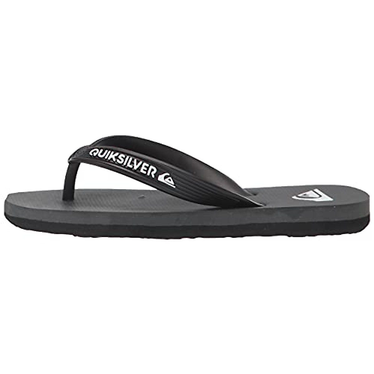 Quiksilver Boy's Molokai Kids Flip Flop Youth Sandal, Grey 1, 4 Big