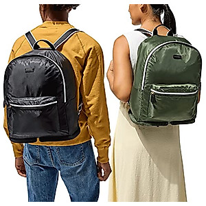 PARAVEL Fold-Up Travel Backpack | Safari Green | Everyday Lightweight, Packable Travel Hiking Nylon Daypack | Carry On Luggage Bag with Trolley Sleeve for Women and Men