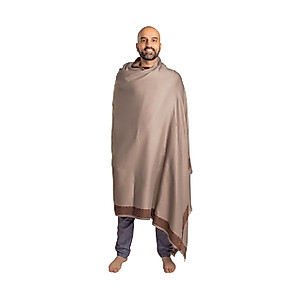 Om Shanti Crafts Meditation Shawl or Meditation Blanket, Wool Shawl/Wrap, Oversize Scarf/Stole. Indian Blanket. Unisex