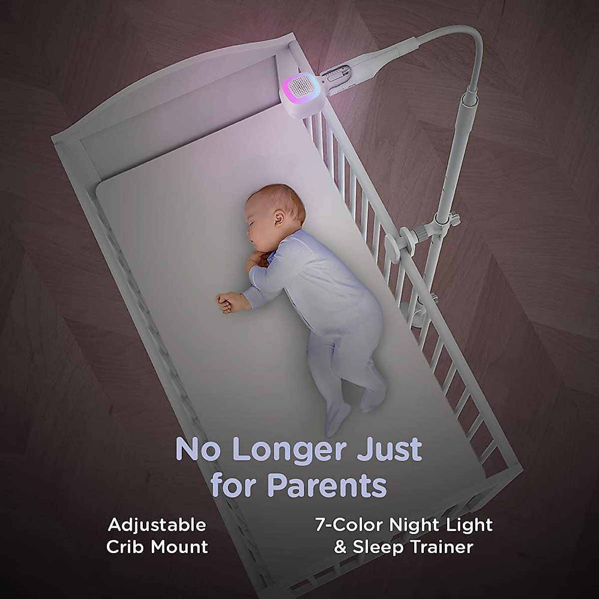 HUBBLE CONNECTED Nursery Pal Crib Edition – Smart Video Baby Monitor with 5" Touch Screen Display and Wi-Fi Connectivity, 7-Color Night Light and Sleep Trainer