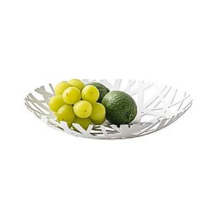 YAMAZAKI Home Bowl | Steel | Fruit Basket, One Size, White