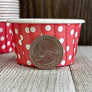 Rainbow Colors MINI Candy Nut Paper Cups - MINI Baking Liners - Red Orange Yellow Green Blue - Polka Dot - 100 Pack